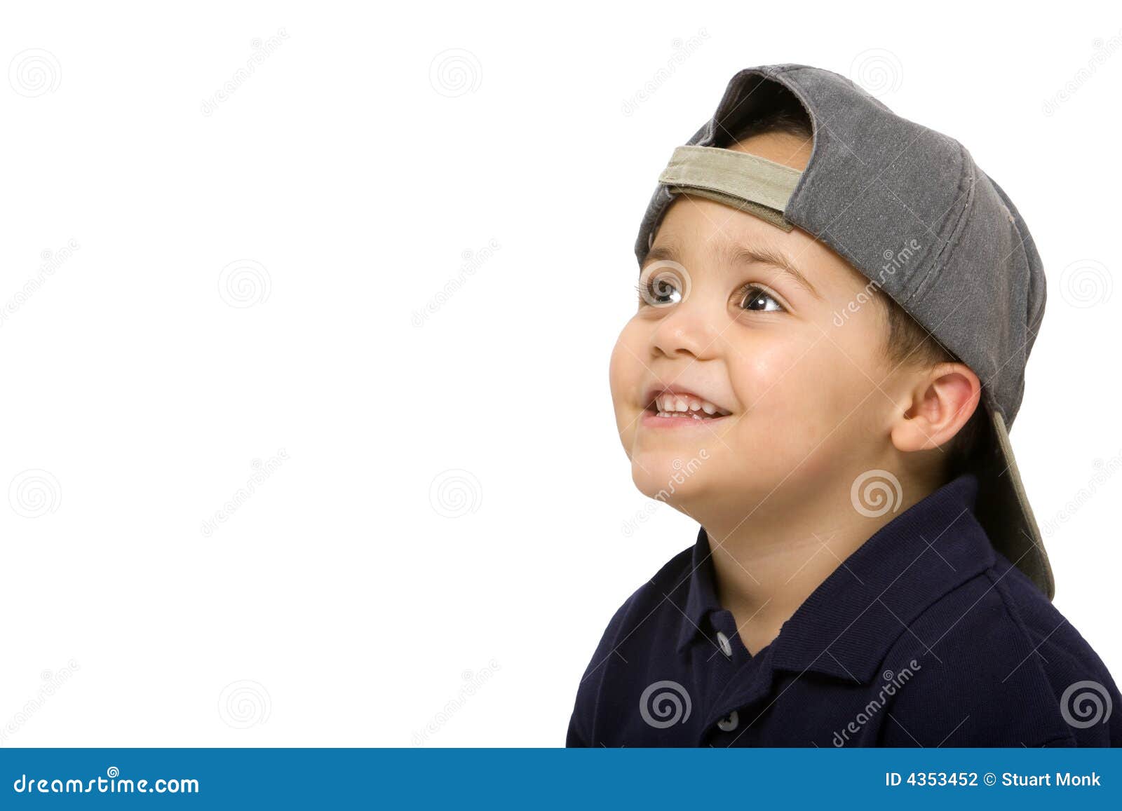 Boy wearing cap stock photo. Image of close, eyes, child - 4353452