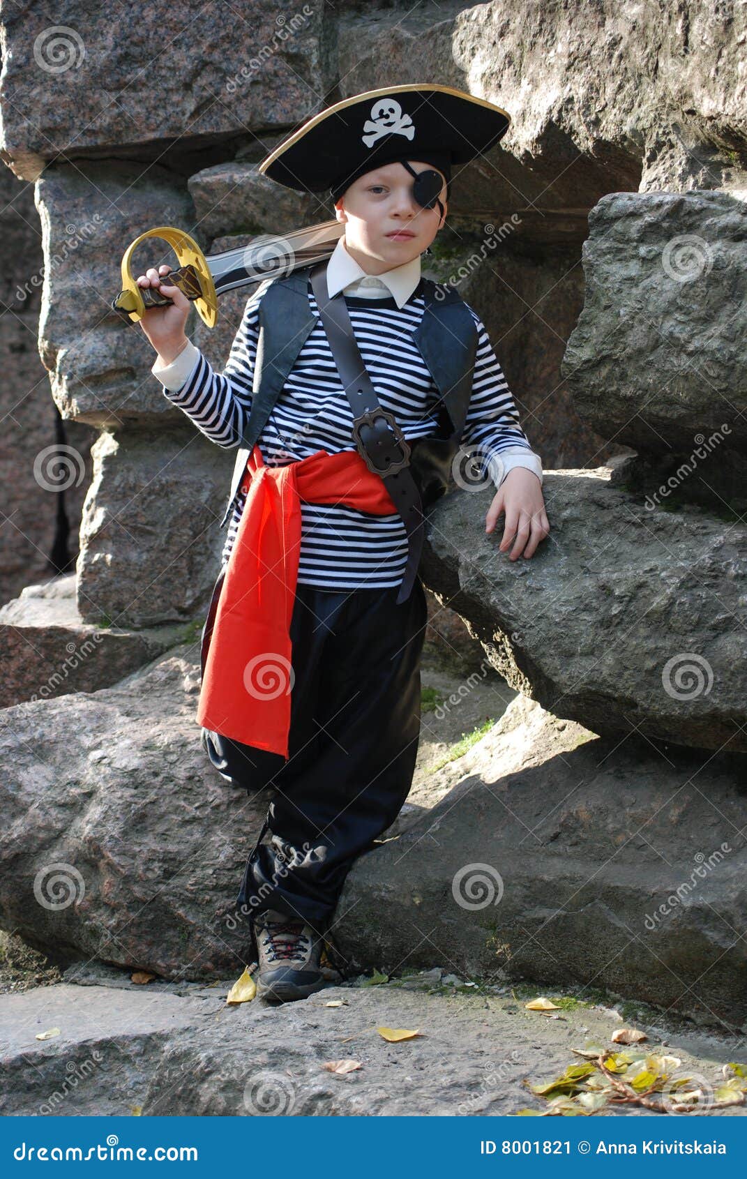 Boy wearing pirate costume stock image. Image of face - 8001821