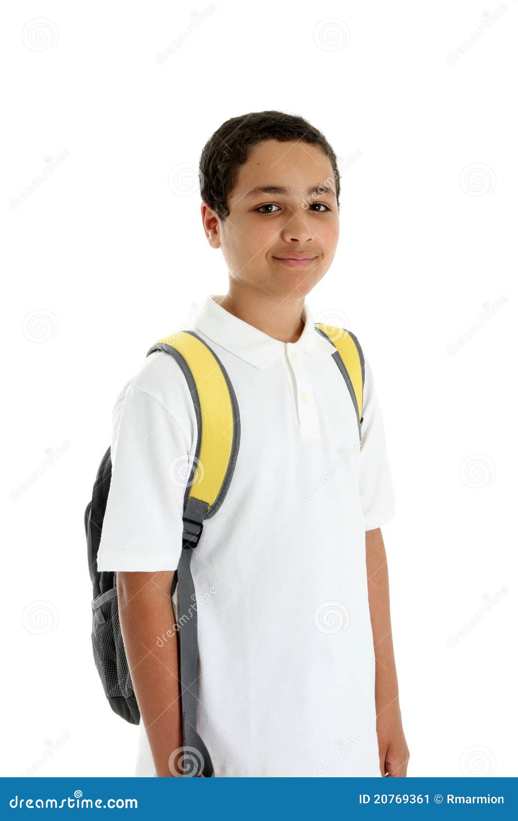 Hispanic Middle School Student White Background Stock Photos - Free ...