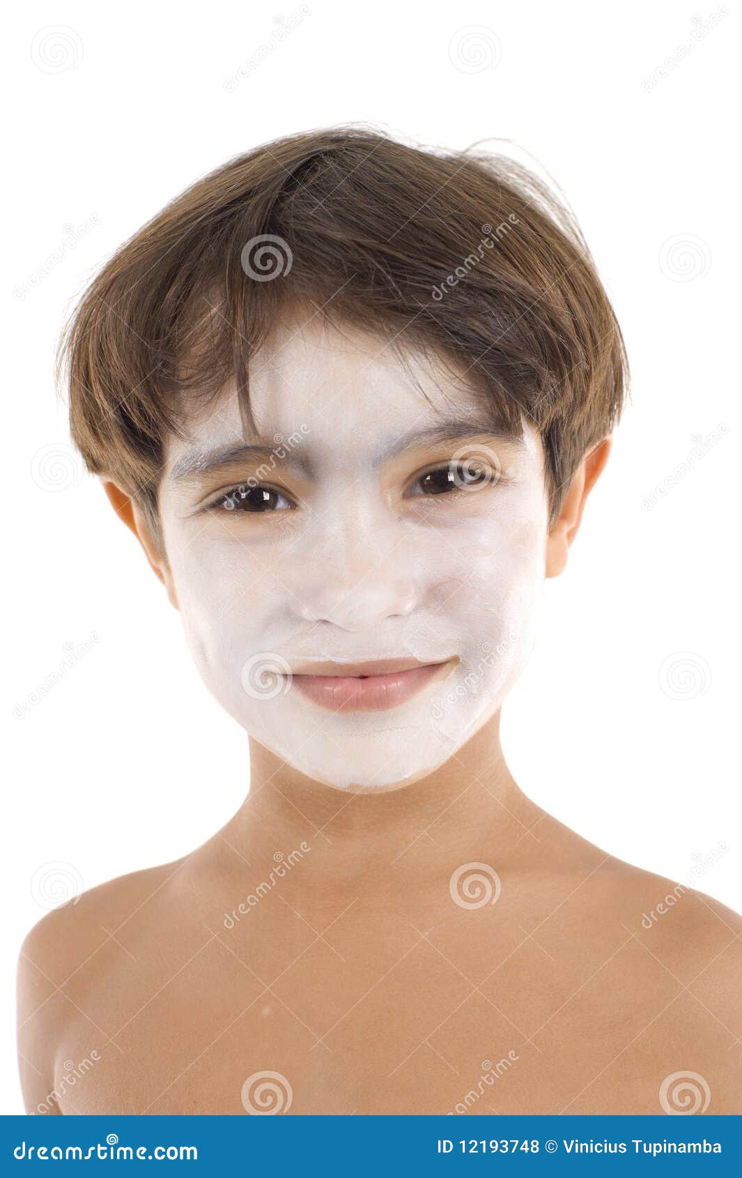 Boy with white mask stock photo. Image of oriental, happy - 12193748