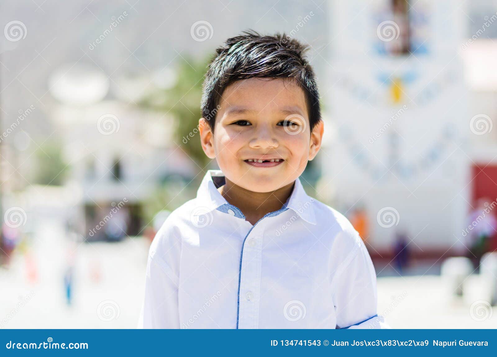 Boy Smiling without One Teeth Stock Image - Image of culture, cheerful ...
