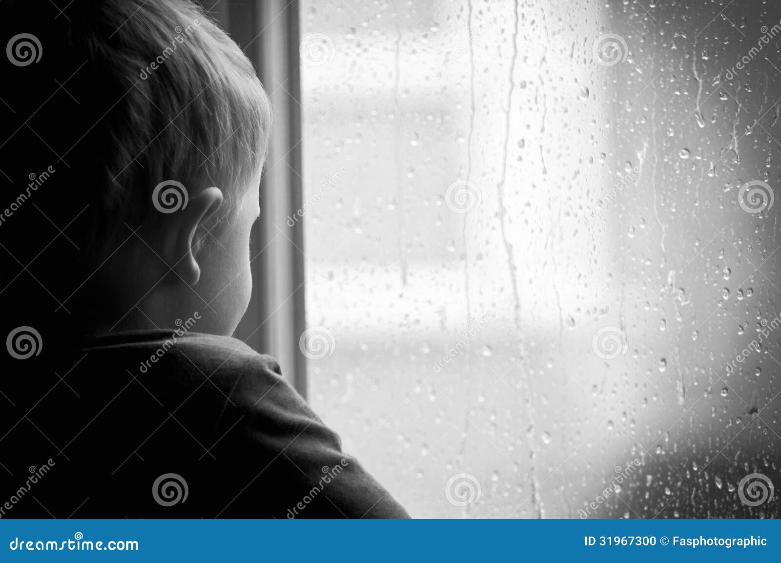 Boy at the window stock photo. Image of patient, young - 31967300