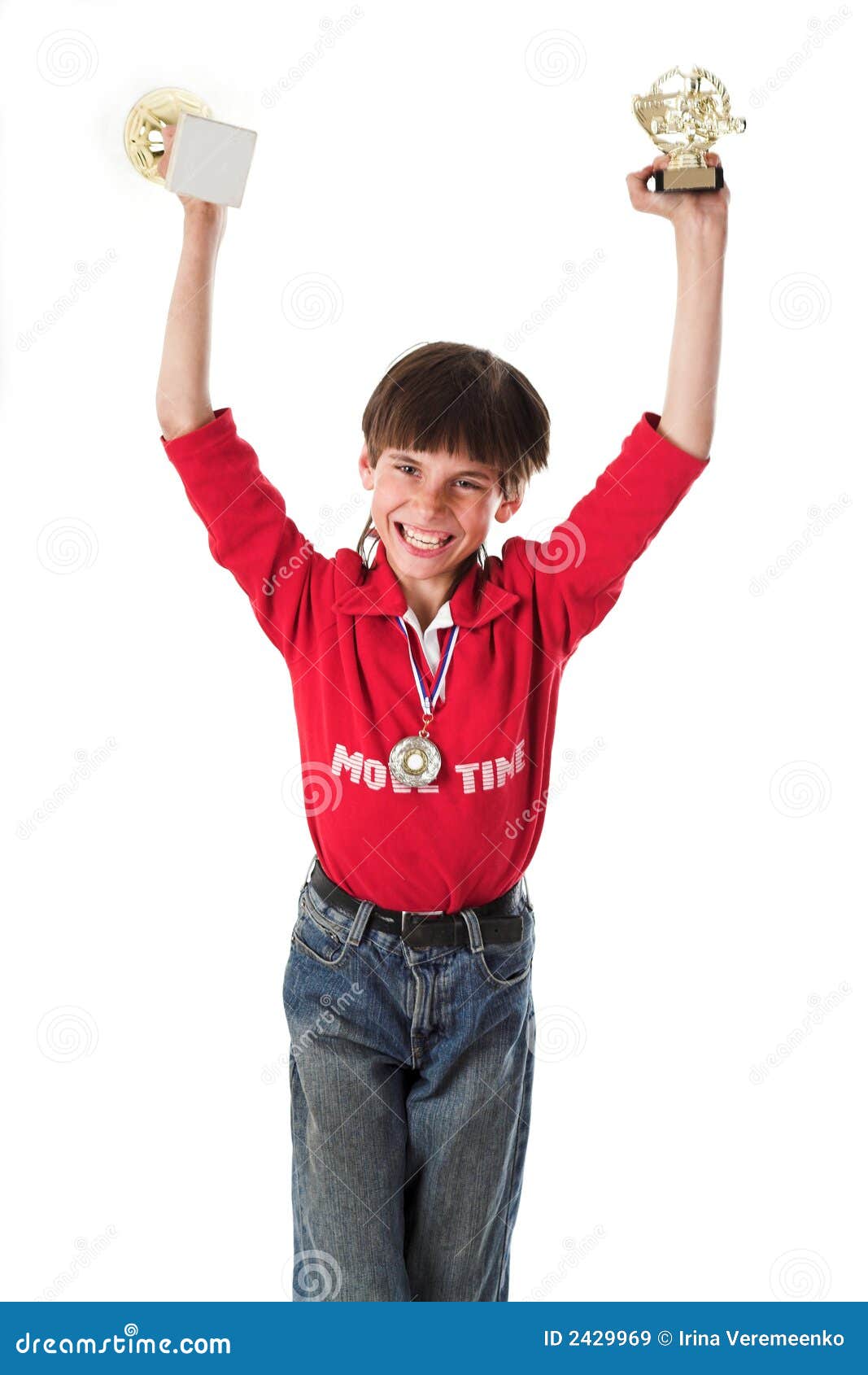 Boy winning in competition stock image. Image of ceremony - 2429969