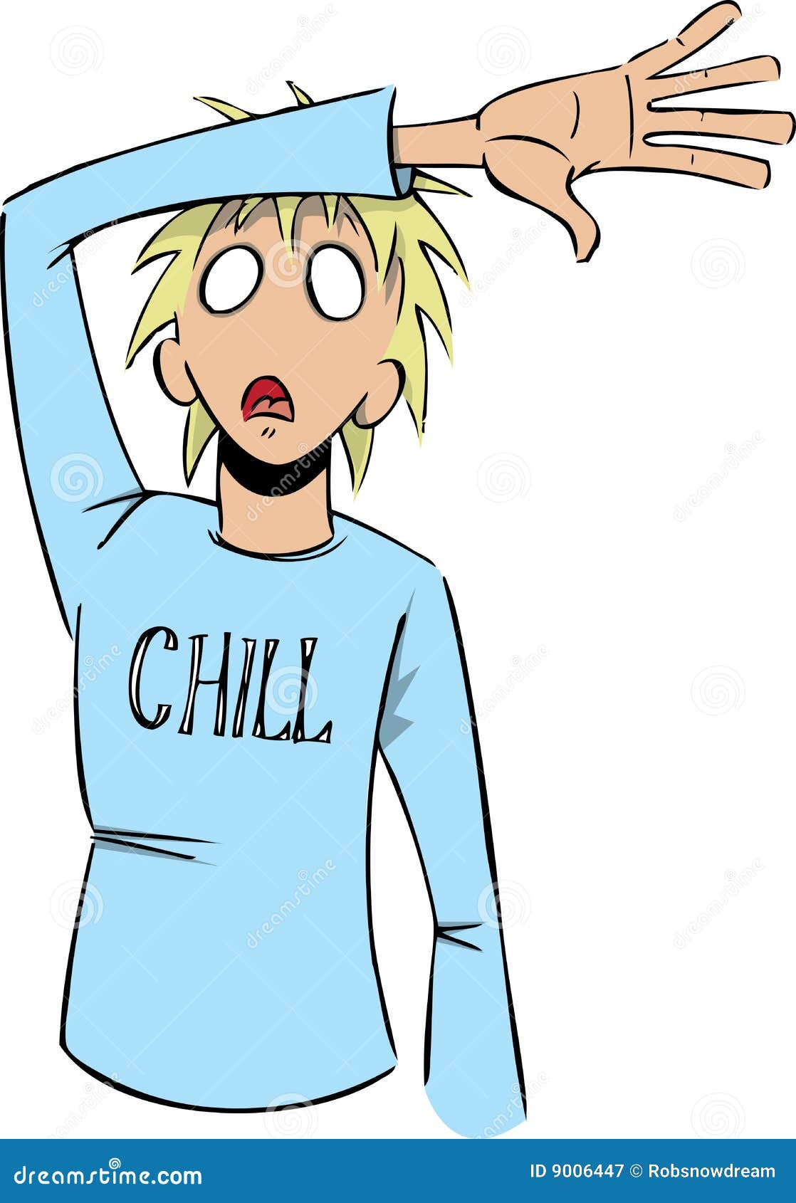 Boy wipes his brow stock vector. Illustration of expression - 9006447