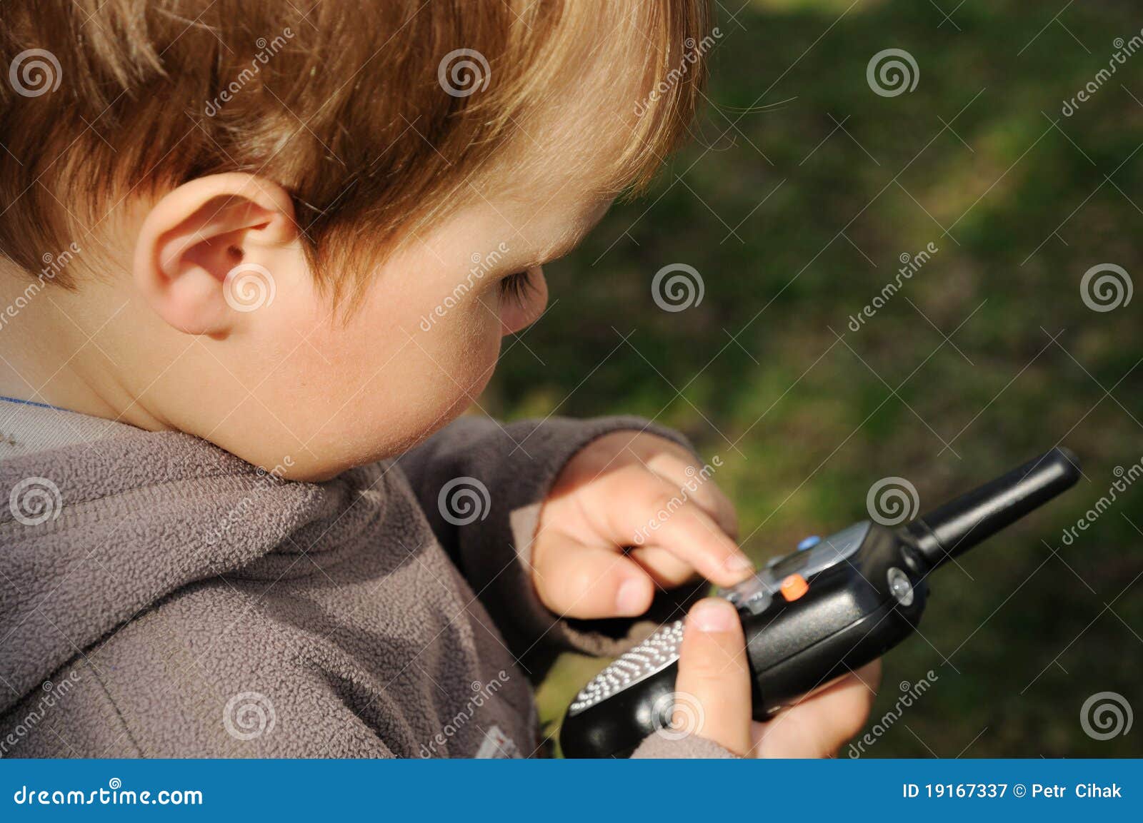 Boy with wireless station stock image. Image of technology - 19167337