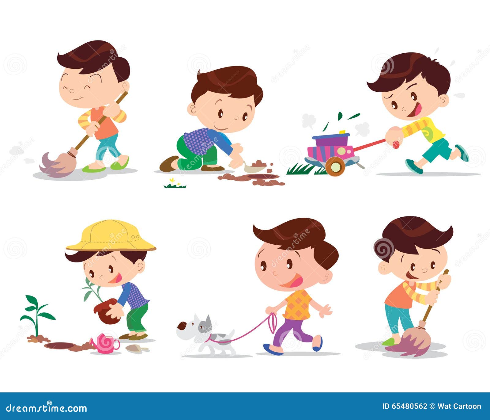 Cartoon Boy Working Outside 2.300+ Grafiken, Lizenzfreie