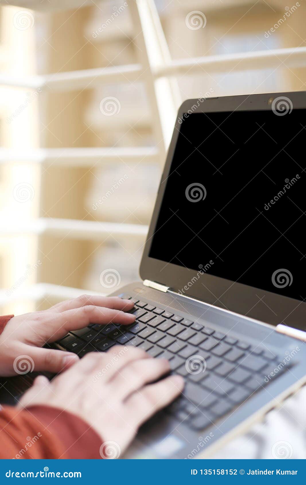 Boy is Working on the Laptop Editorial Photography - Image of cheerful ...