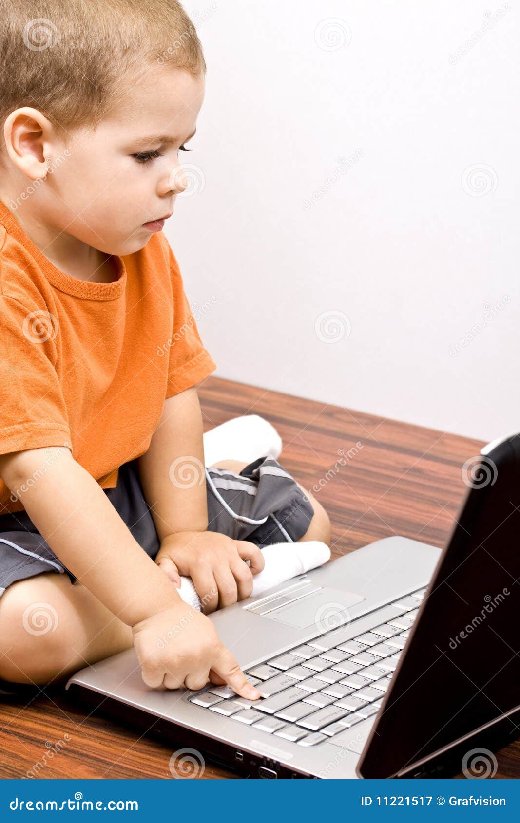 Boy working whit laptop stock image. Image of person - 11221517