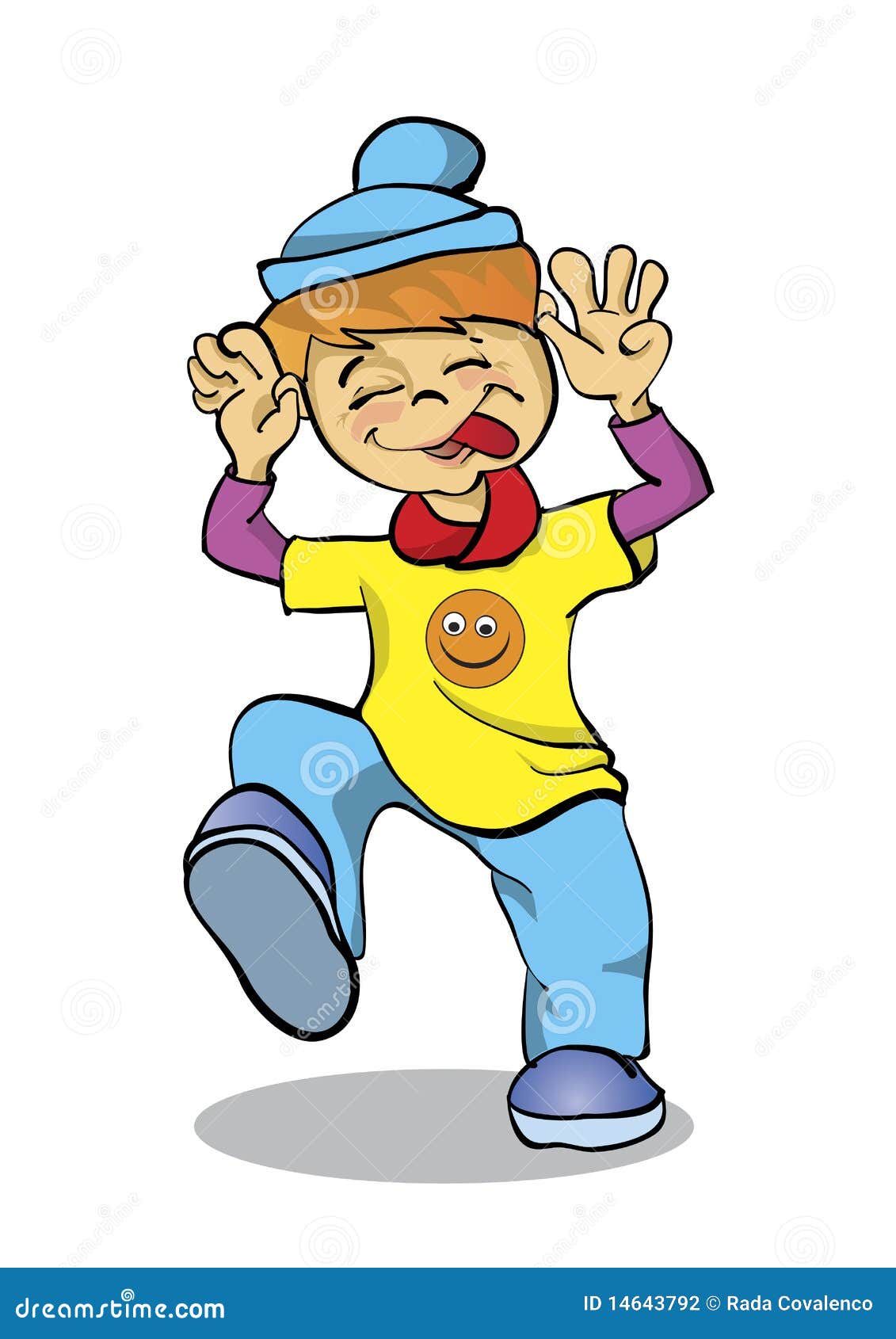 The boy wriggles stock vector. Illustration of excitement - 14643792