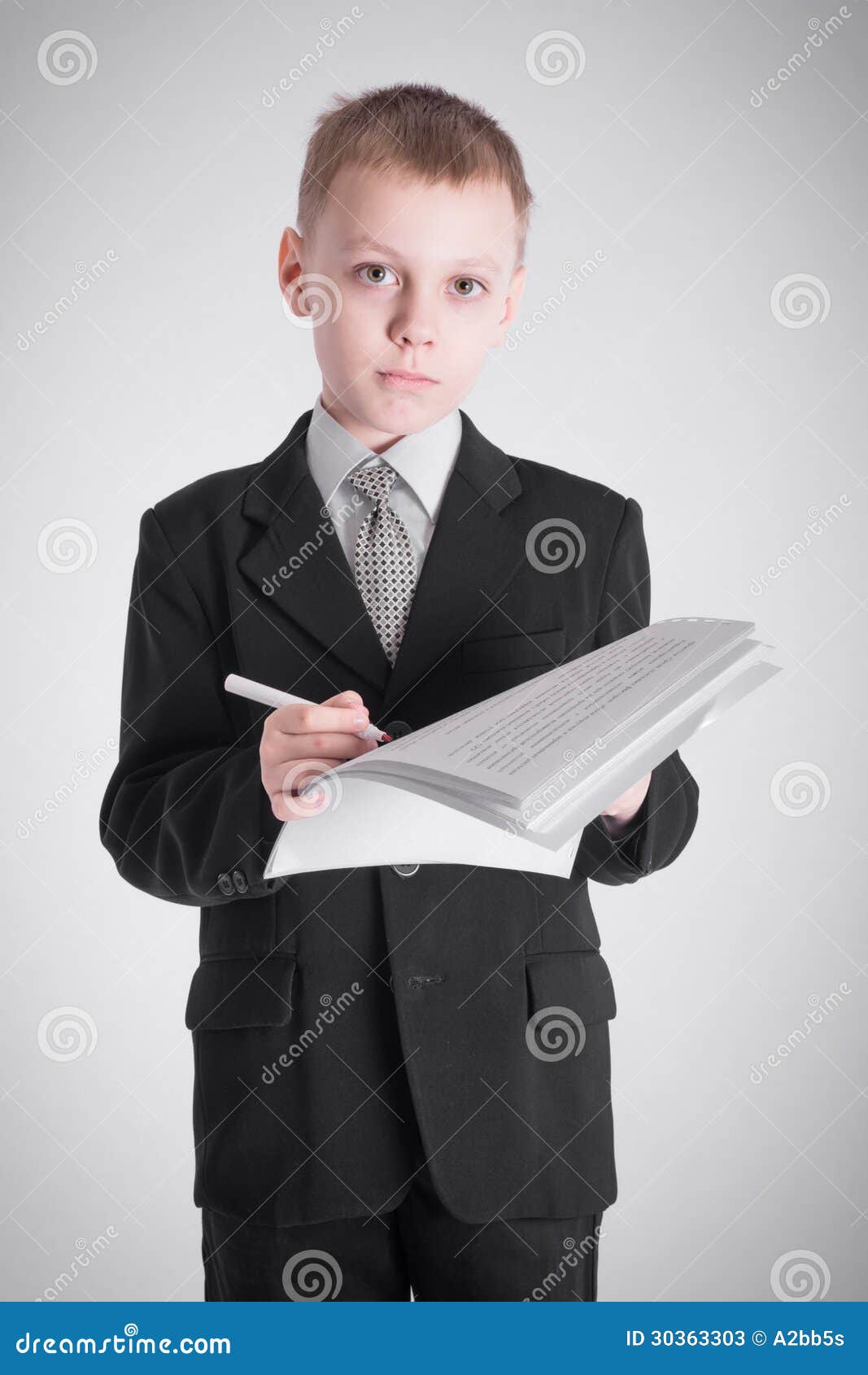 Boy writes stock image. Image of black, studio, person - 30363303