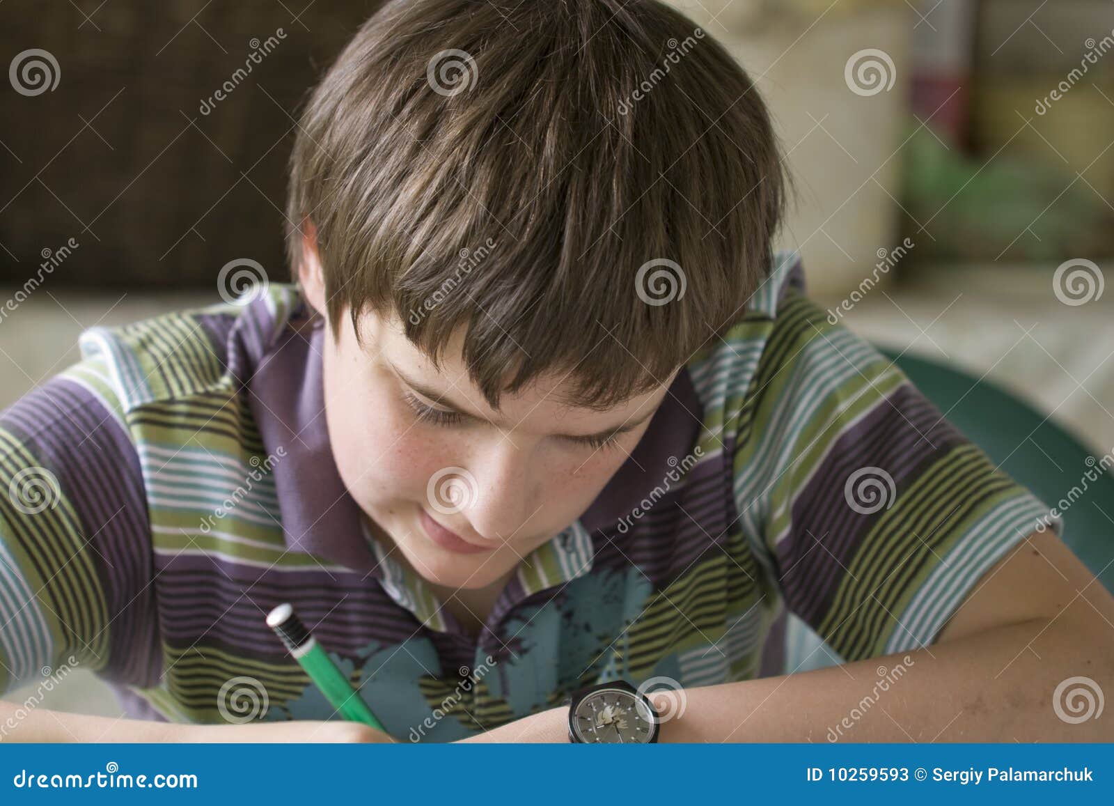 Boy writing stock image. Image of educate, student, child - 10259593