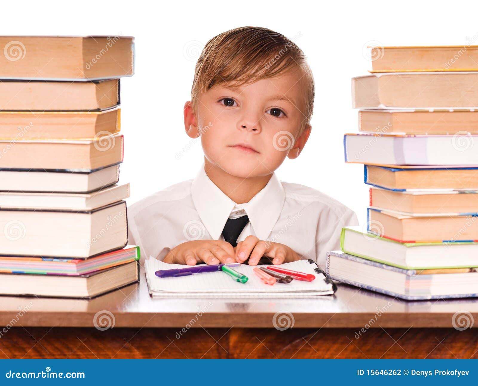 Boy writing stock photo. Image of color, paper, horizontal - 15646262