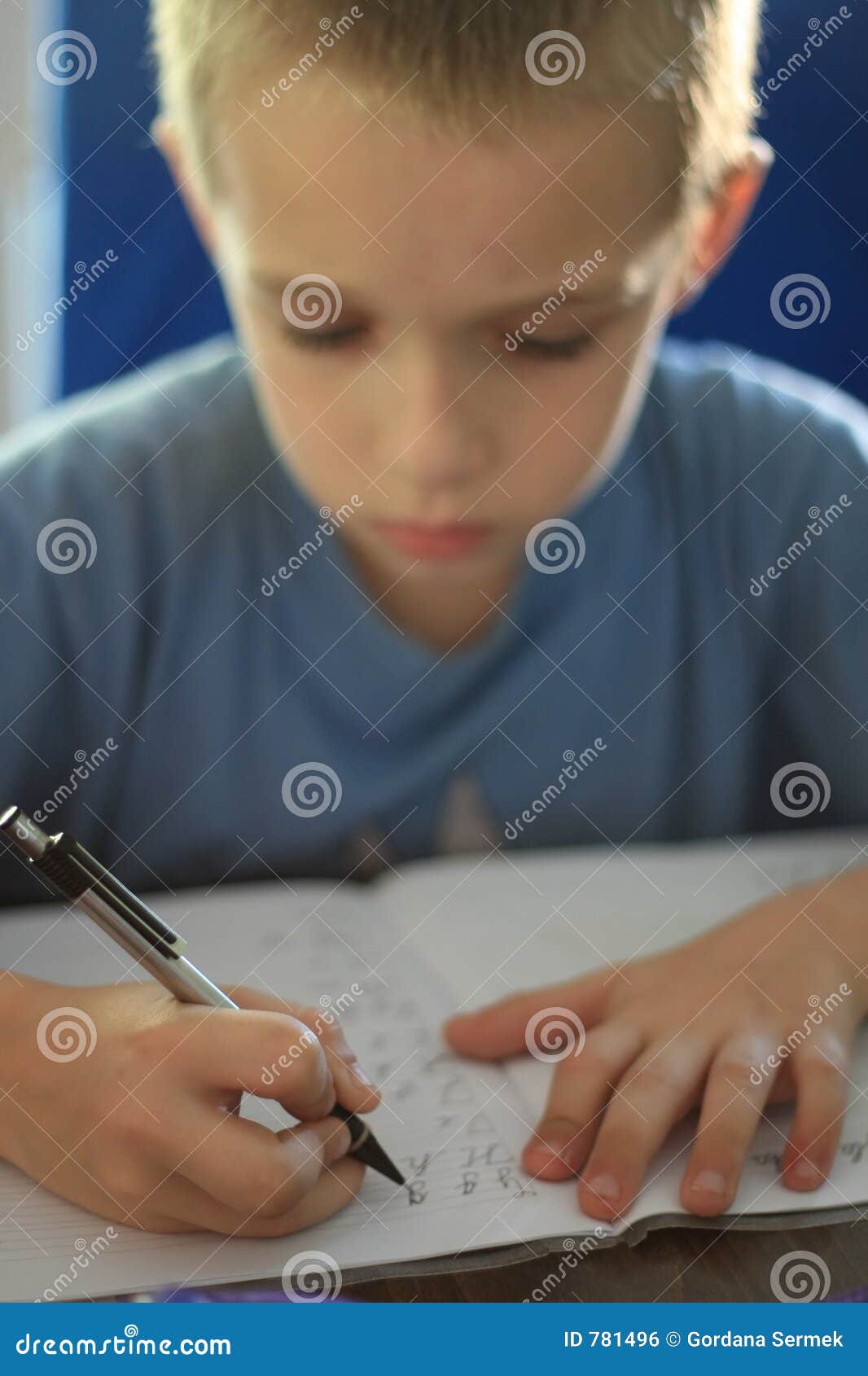 Boy writing homework stock photo. Image of english, homework - 781496