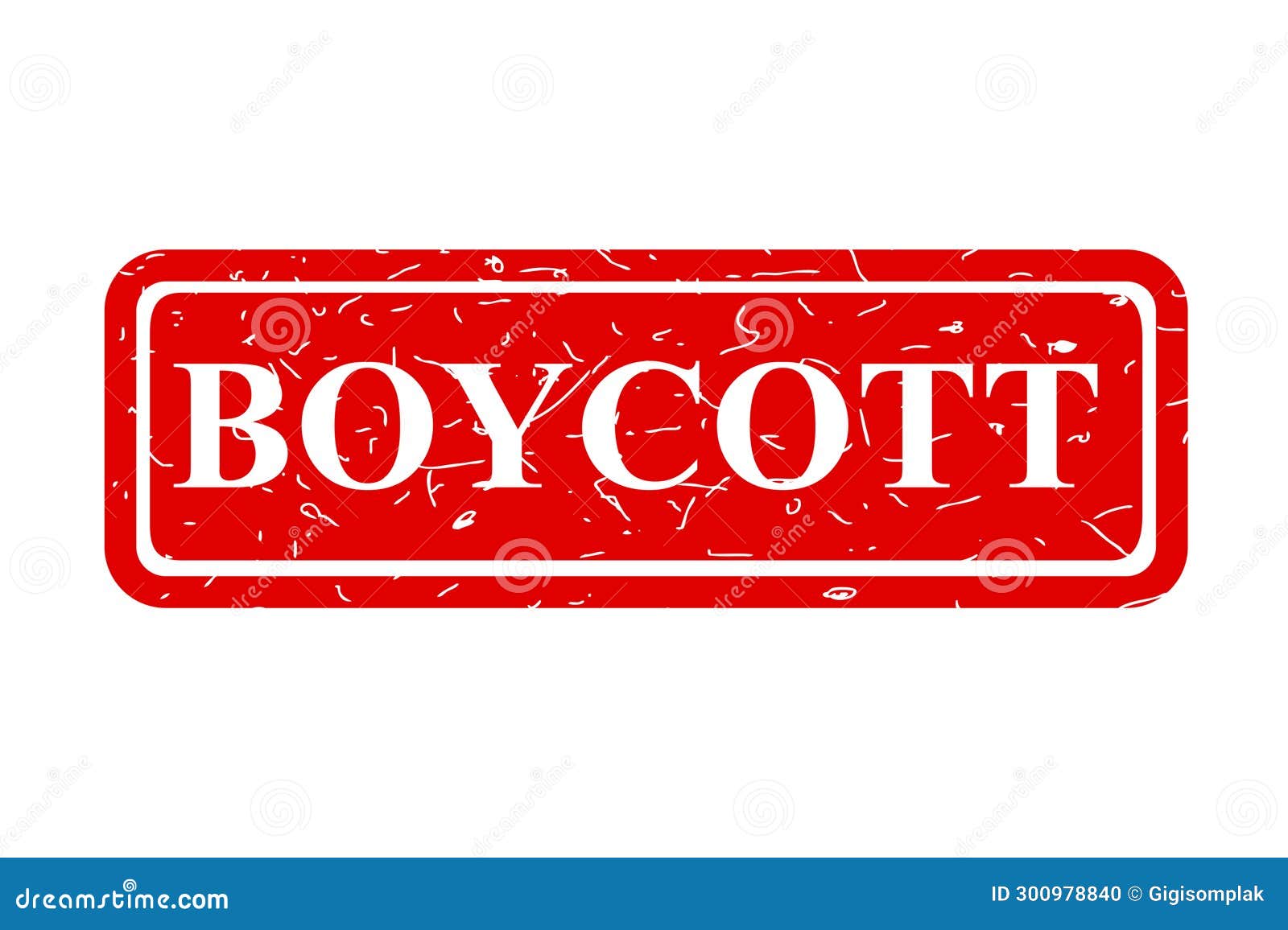 Boycott, Simple Vector Grunge, Red Rectangle Vector Rubber Stamp Effect ...