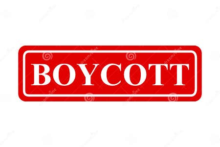 Boycott, Simple Vector Red Simple Rectangle Vector Rubber Stamp Effect ...