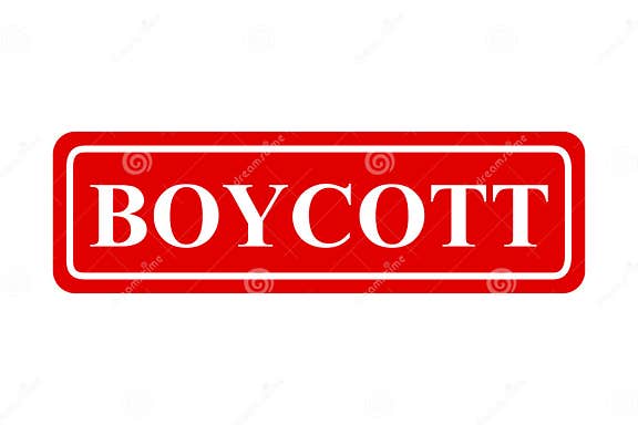 Boycott, Simple Vector Red Simple Rectangle Vector Rubber Stamp Effect ...