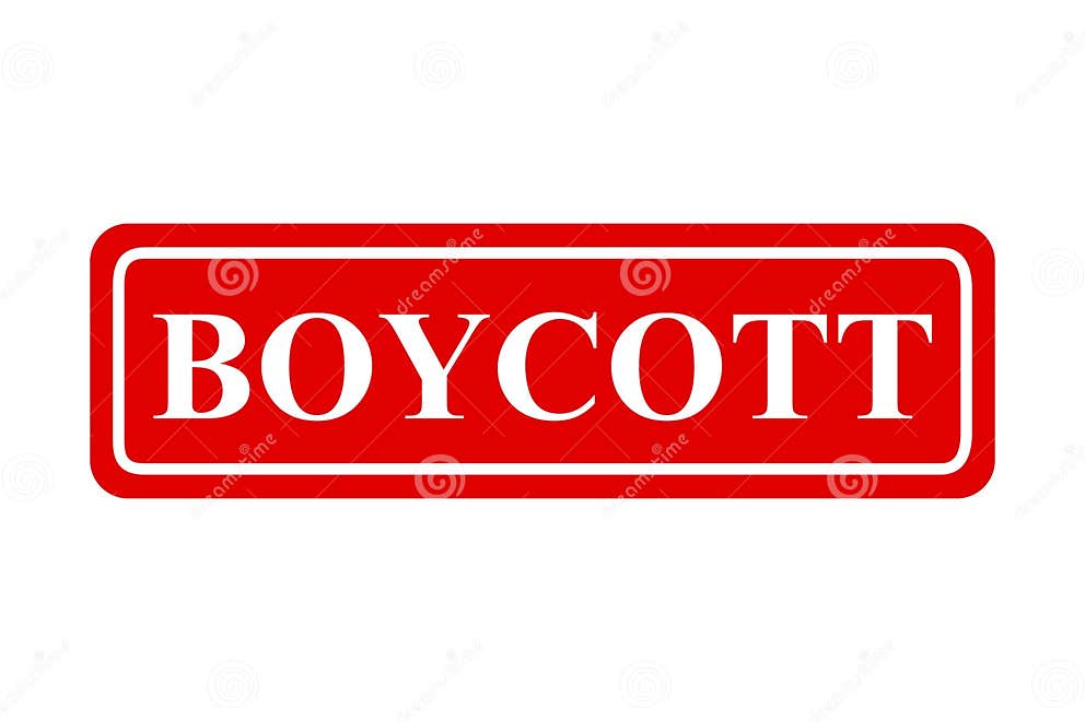 Boycott, Simple Vector Red Simple Rectangle Vector Rubber Stamp Effect ...