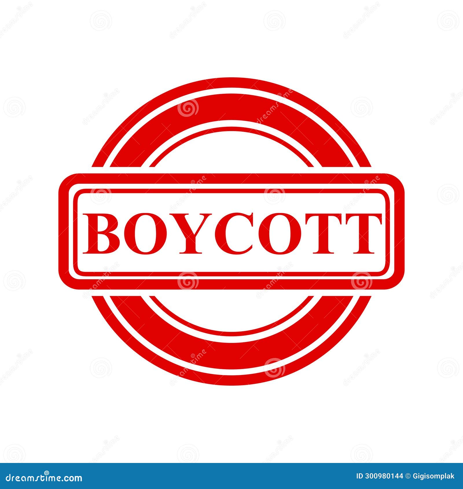 Boycott, Simple Vector Red Simple Circle Vector Rubber Stamp Effect ...