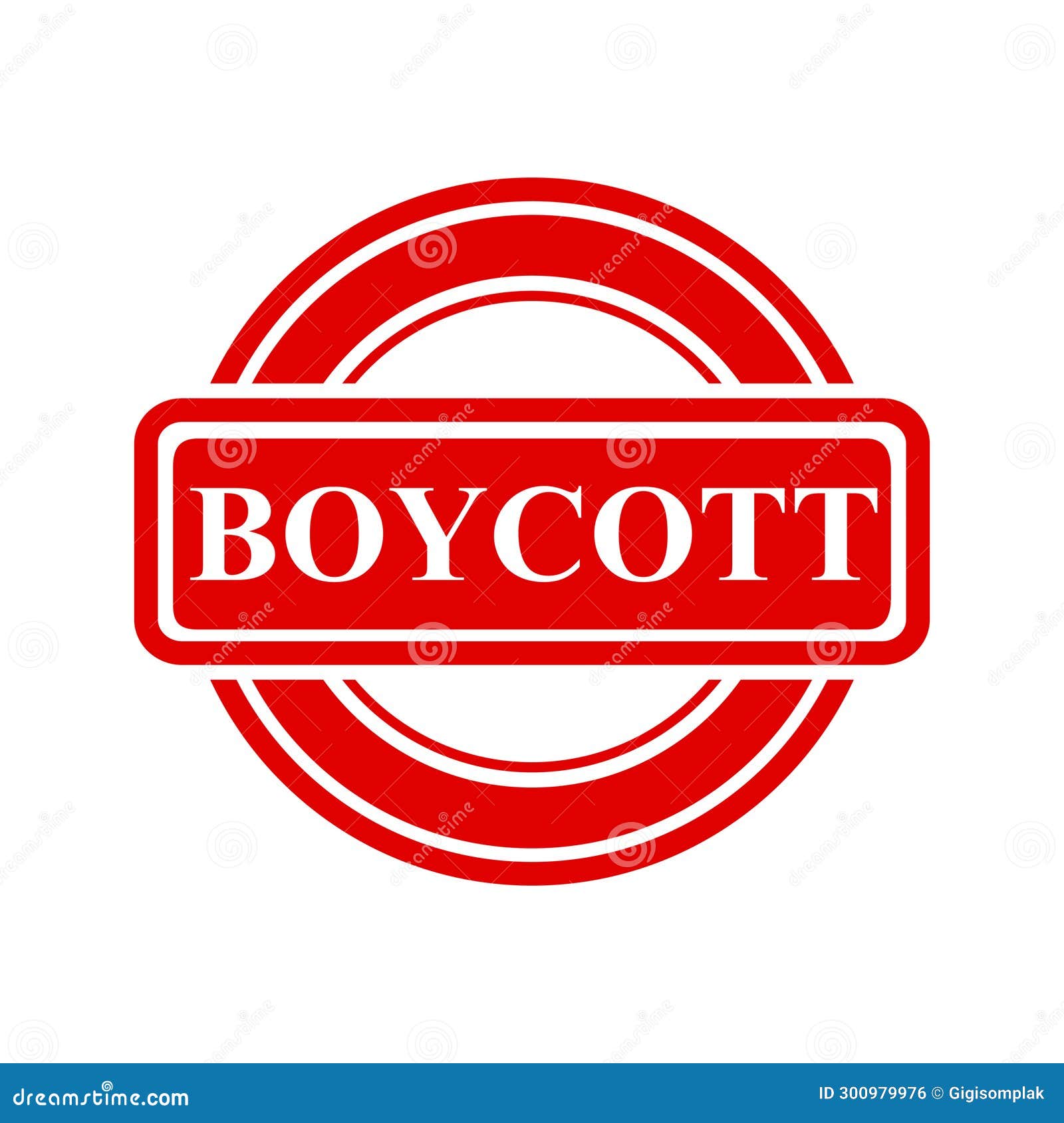 Boycott, Simple Vector Red Simple Circle Vector Rubber Stamp Effect ...