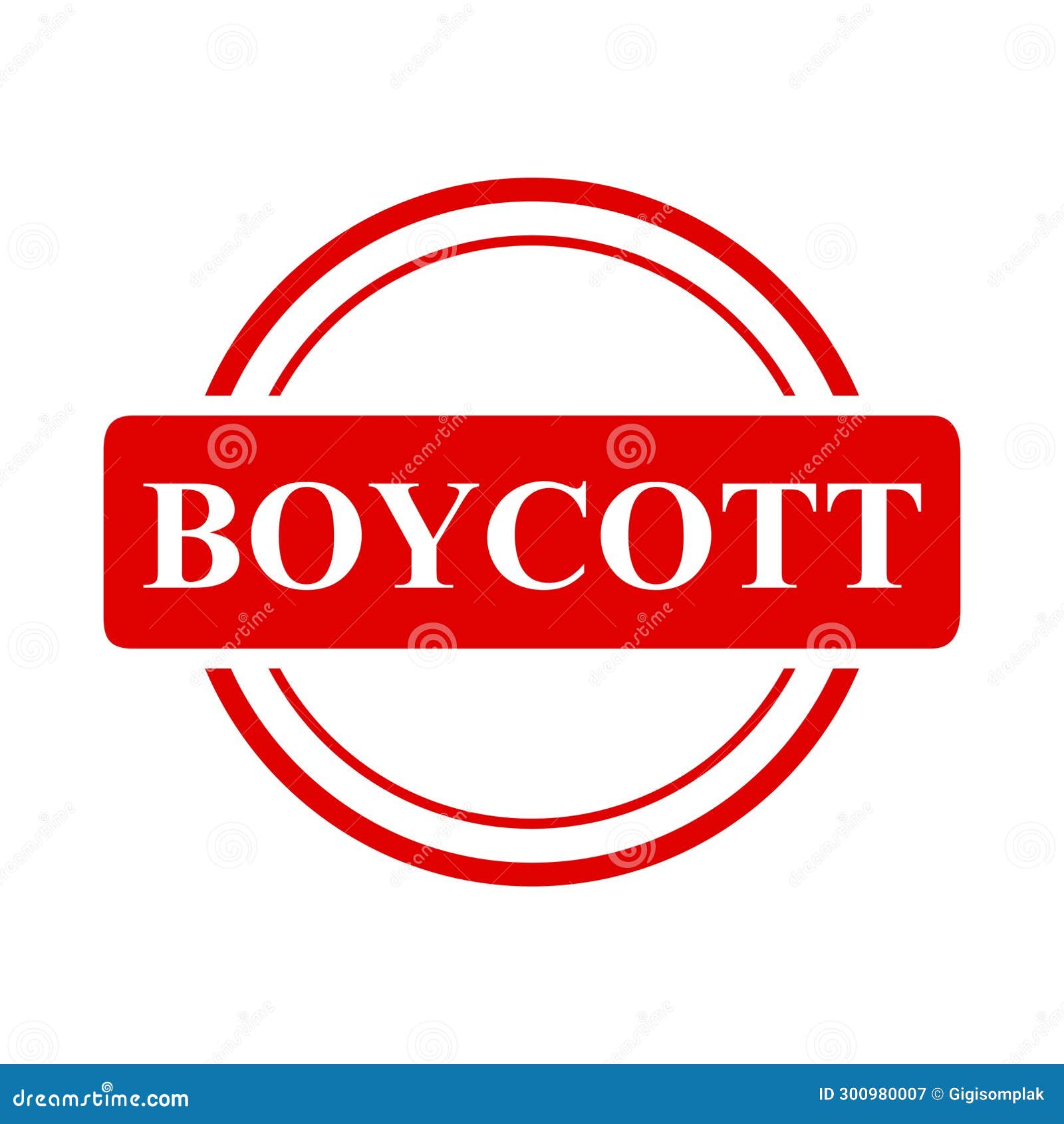 Boycott, Simple Vector Red Simple Circle Vector Rubber Stamp Effect ...