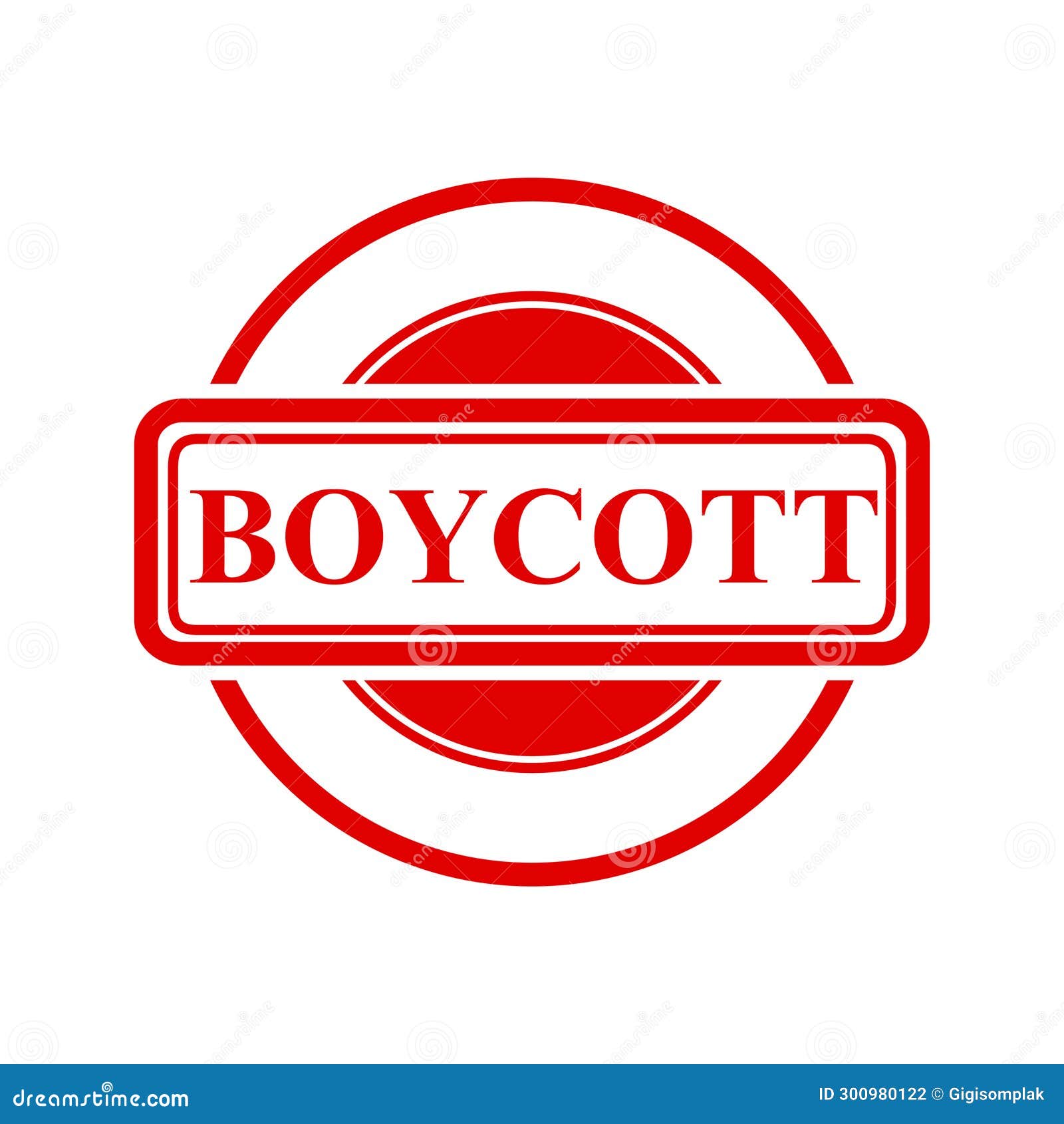 Boycott, Simple Vector Red Simple Circle Vector Rubber Stamp Effect ...