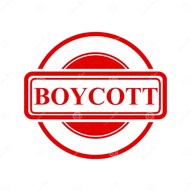 Boycott, Simple Vector Red Simple Circle Vector Rubber Stamp Effect Stock Vector - Illustration ...