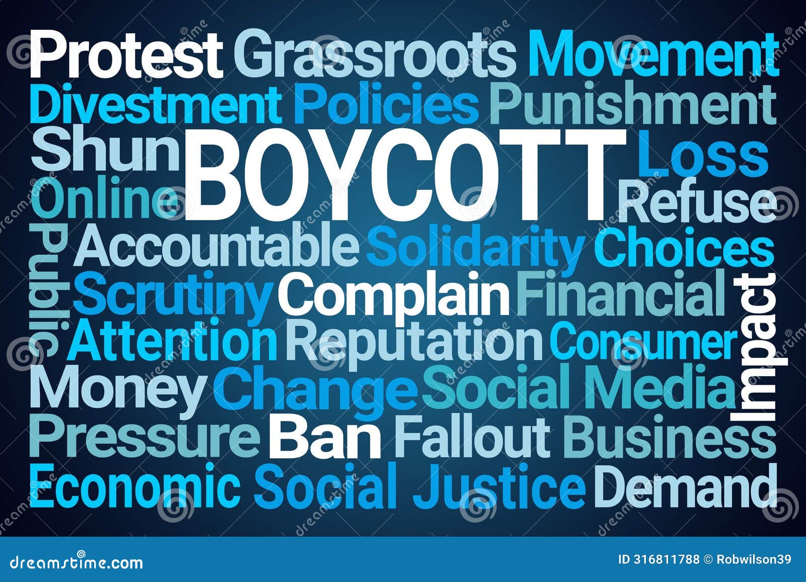 Boycott Word Cloud stock illustration. Illustration of refuse - 316811788
