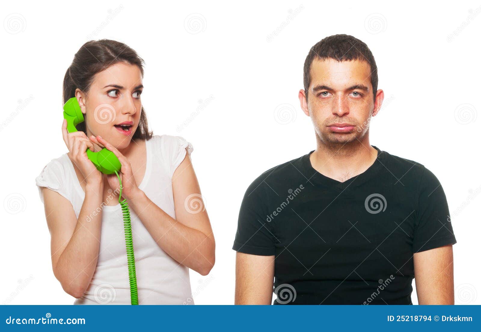 Boyfriend Feeling Disturbed Stock Photo - Image of feel, couple: 25218794