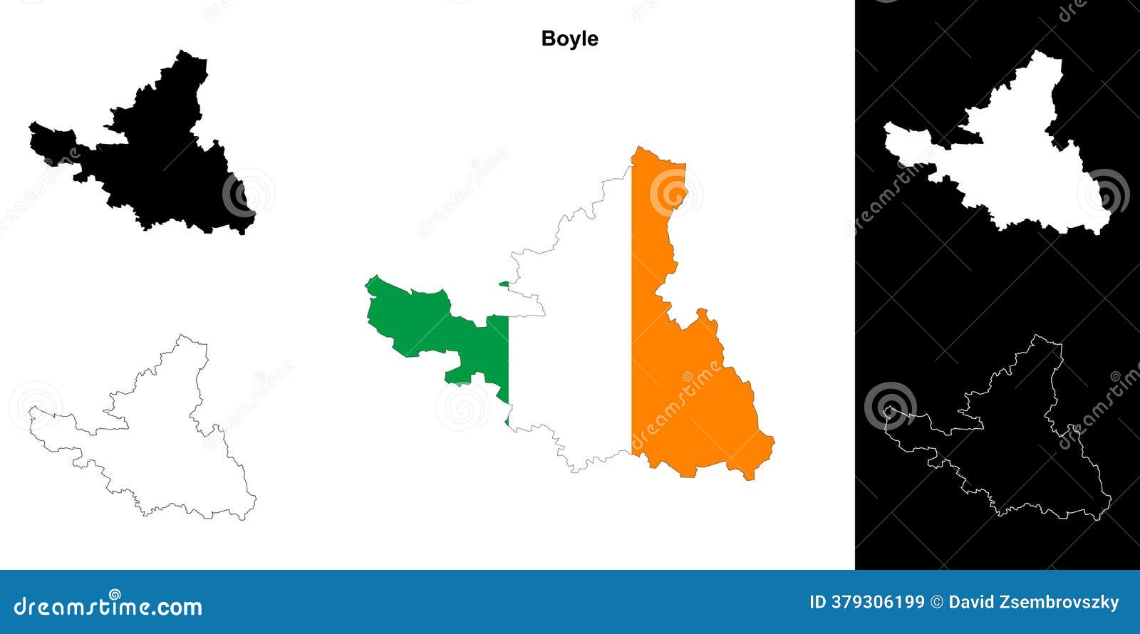 Boyle Outline Map Cartoon Vector | CartoonDealer.com #361595907