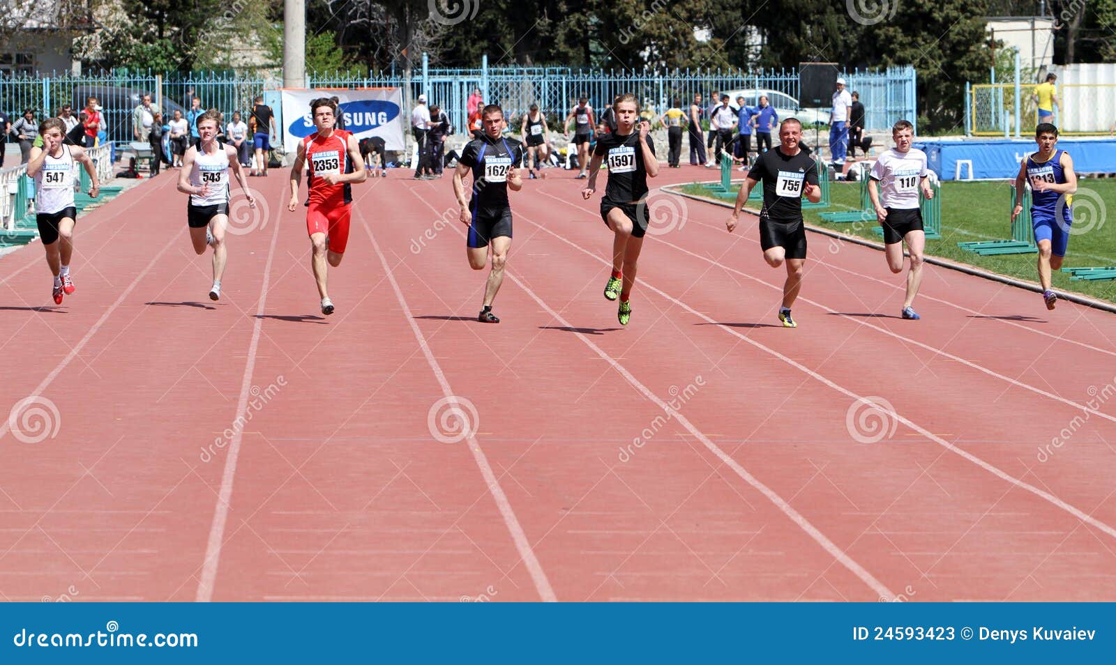 Boys on the 100 Meters Race Editorial Stock Photo - Image of compete ...