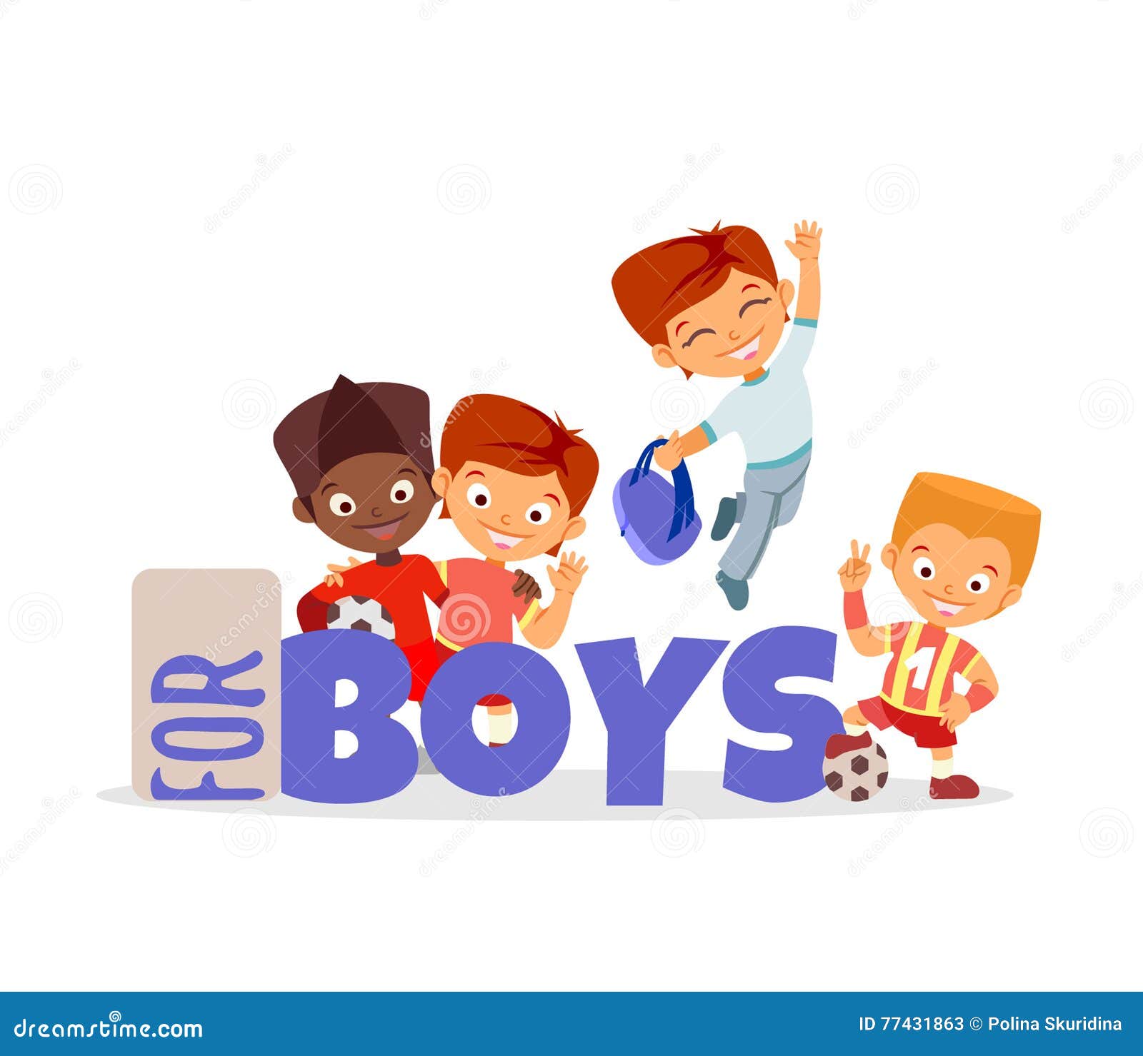 Boys only.Banner Design Concept Stock Vector - Illustration of template ...