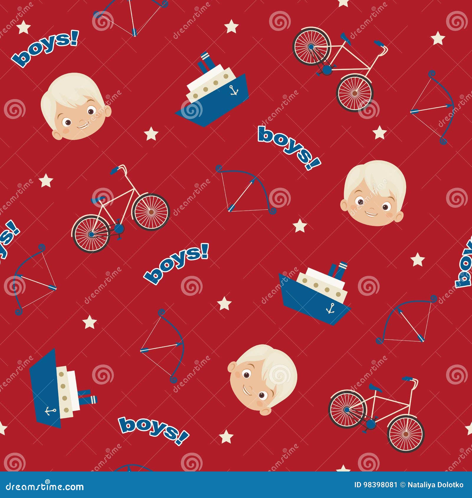 Boys and Boys` Stuff Concept Stock Vector - Illustration of blue ...