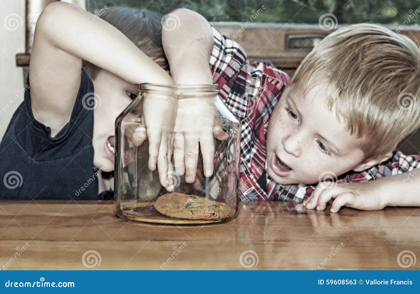 Boys Compete for Last Cookie Stock Image - Image of race, chip: 59608563
