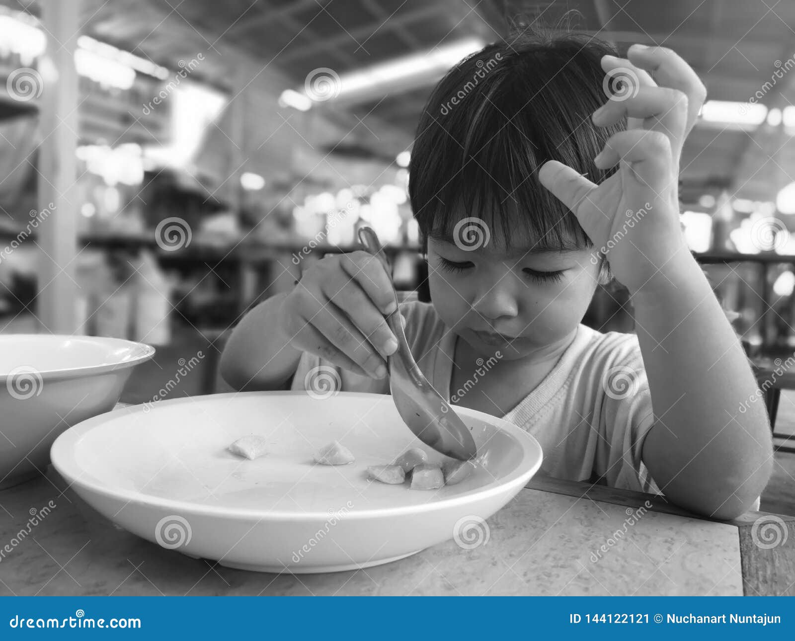 The boys eat the food. stock image. Image of food, family - 144122121
