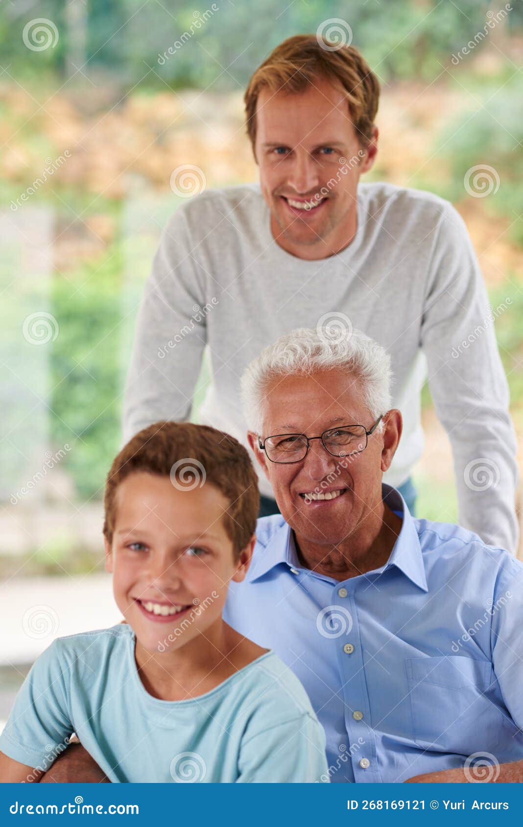 The Boys in the Family. Portrait of the Three Generations of Men in the ...