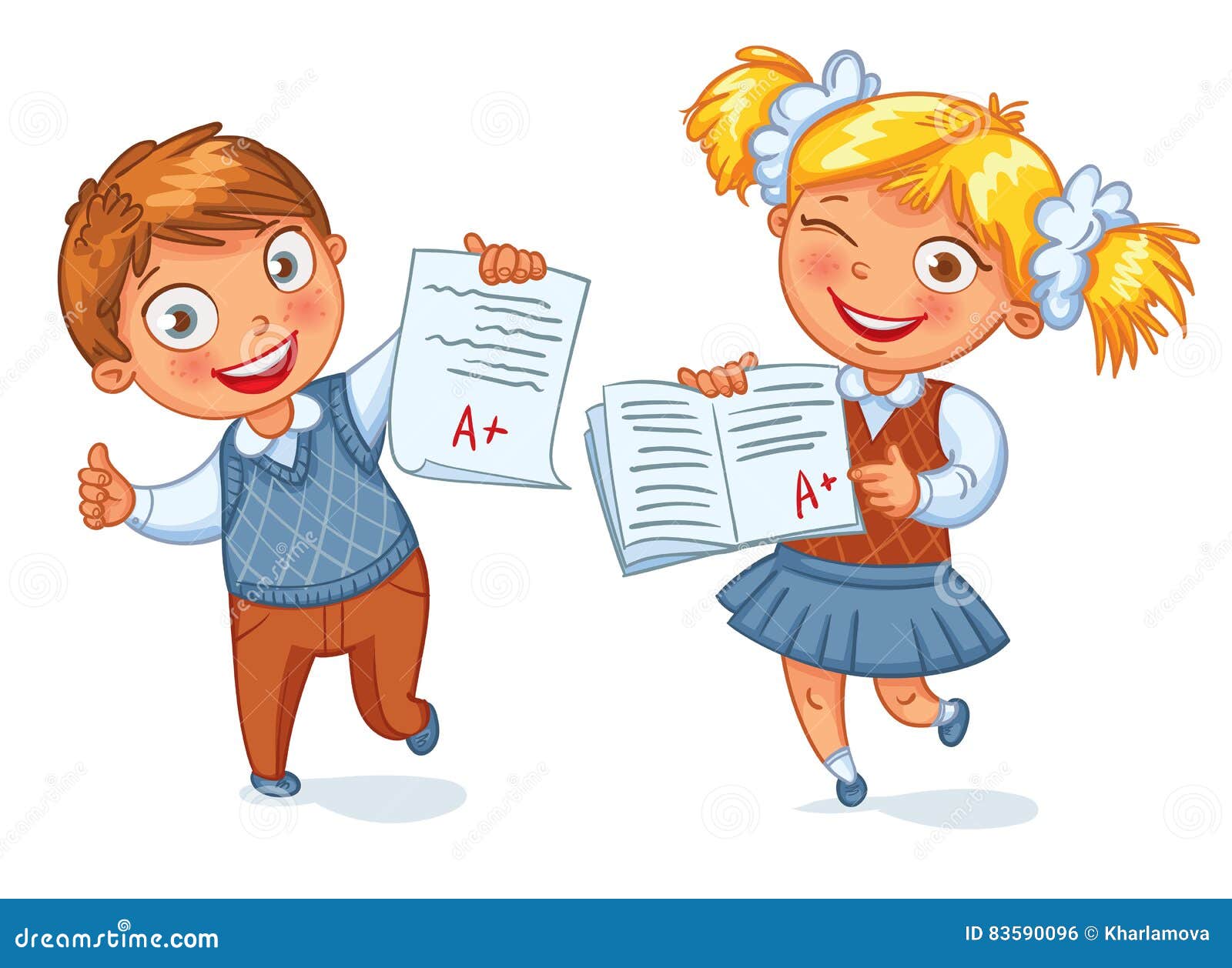 Boys and Girls Showing Perfect Test Results Stock Vector - Illustration ... Boys and Girls Showing Perfect Test Results Stock Vector - Illustration ...