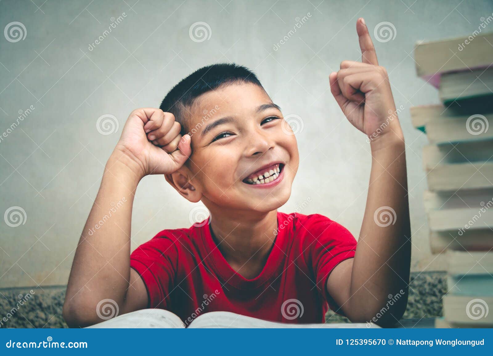 Boys are Going To Read Books To Gain More Knowledge. Stock Photo ...