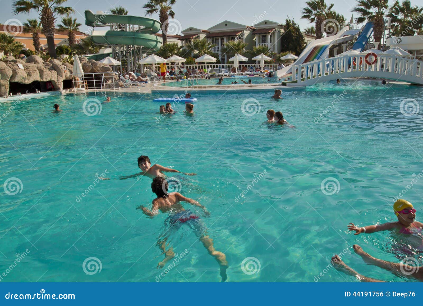 The Boys are Have Fun in the Swimming Pool Editorial Photo - Image of ...