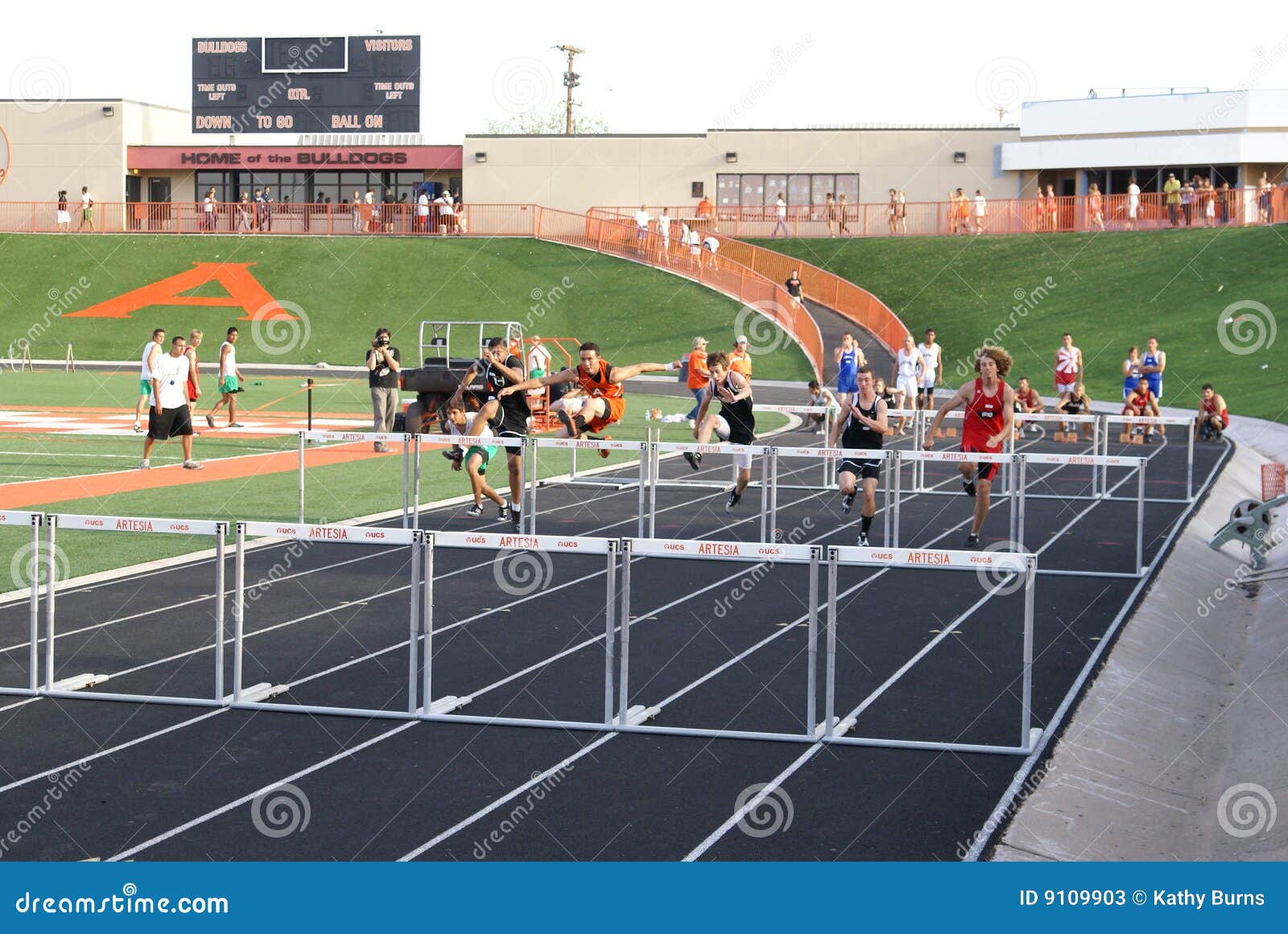 Boys Hurdle Race editorial stock photo. Image of athletics - 9109903