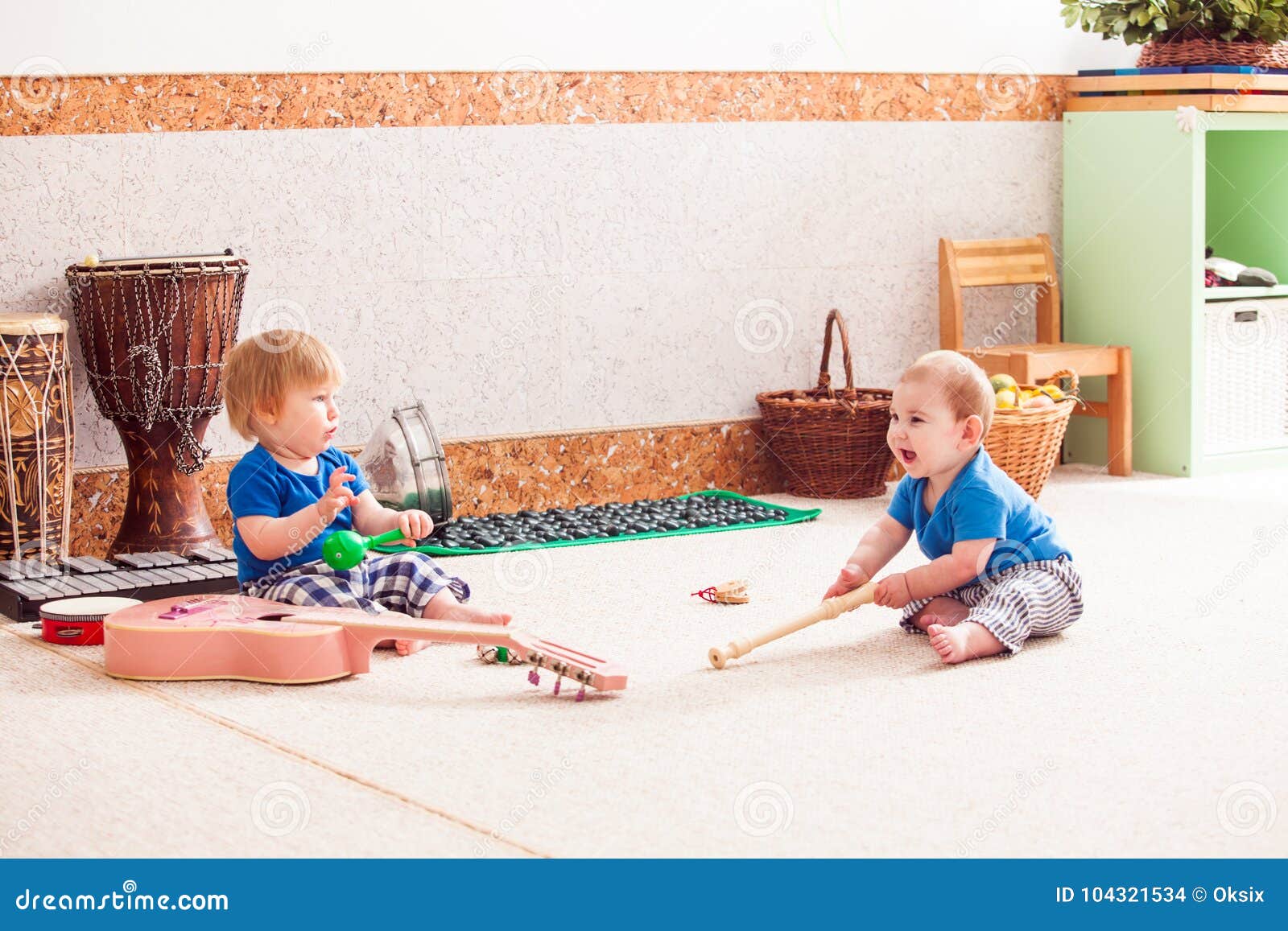 Boys with Musical Instruments Stock Photo - Image of instrument, lesson ...