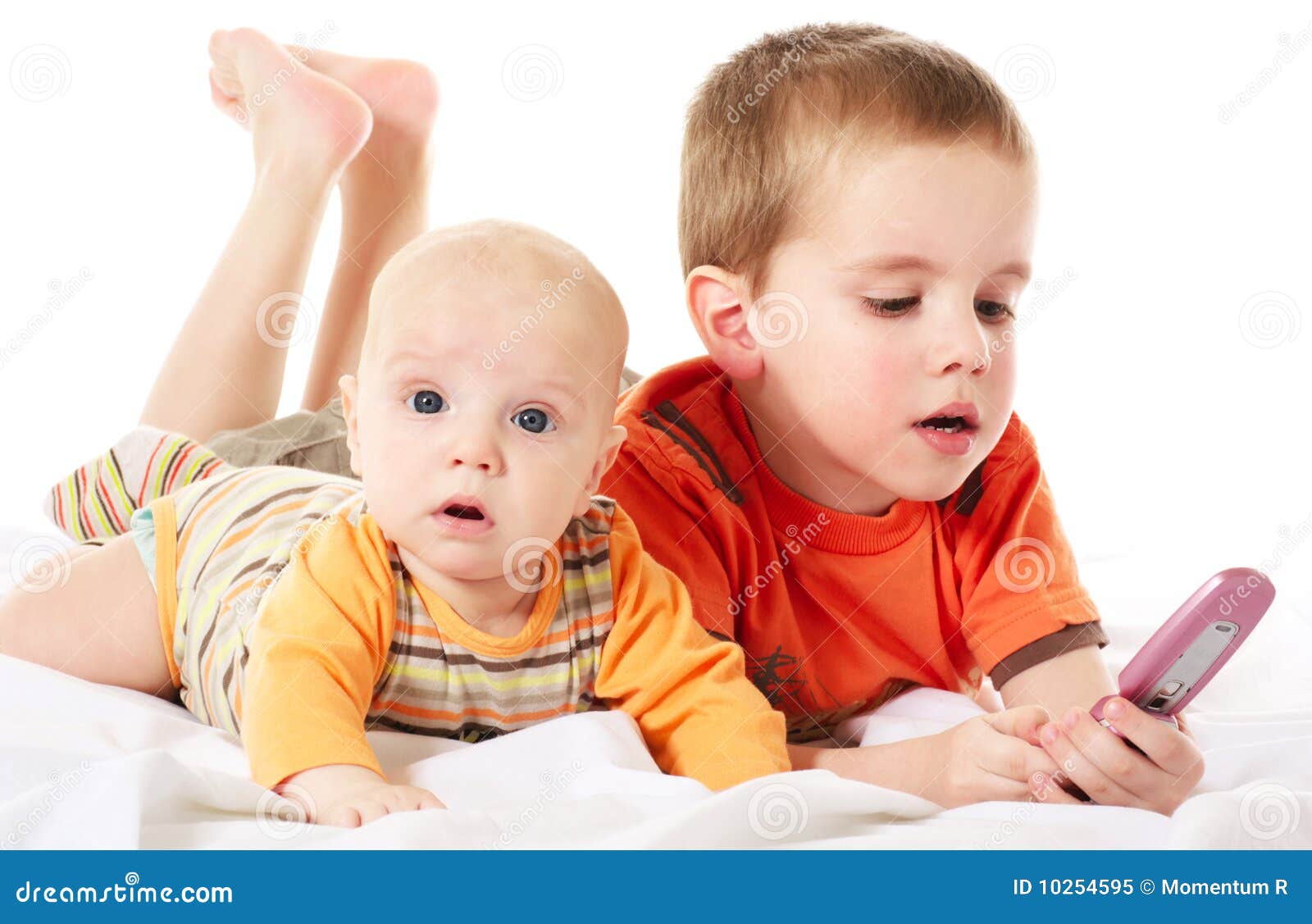 Boys and phone stock image. Image of caucasian, children - 10254595