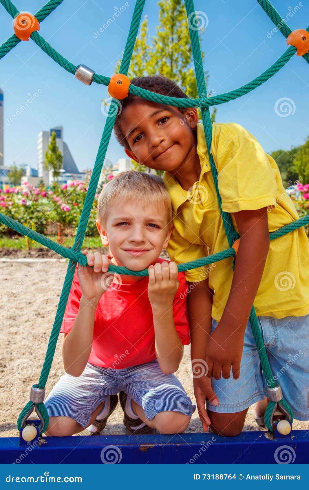 Boys at the playground stock photo. Image of leisure - 73188764