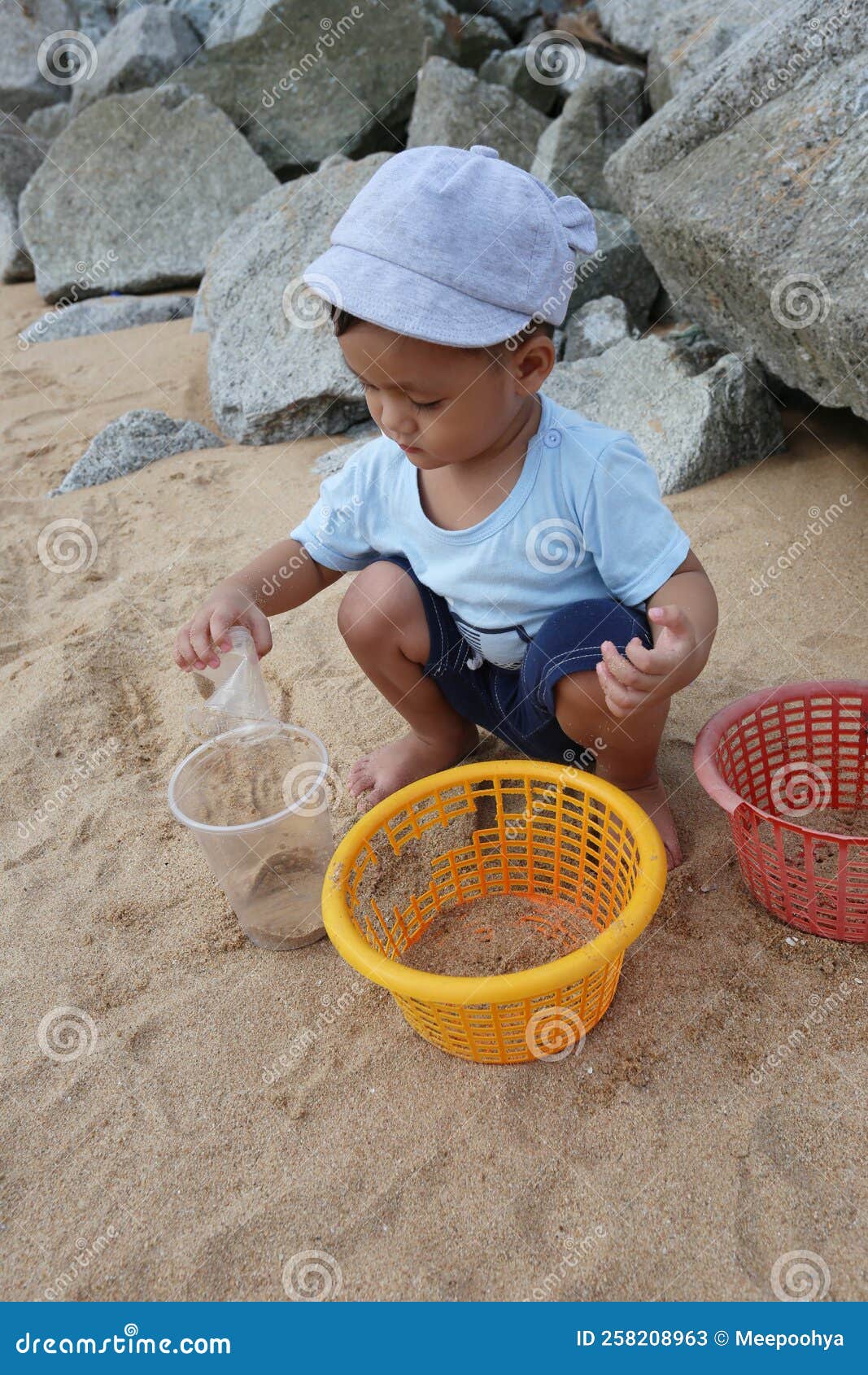 Boys are Playing on the Beach Stock Image - Image of playful, ocean ...