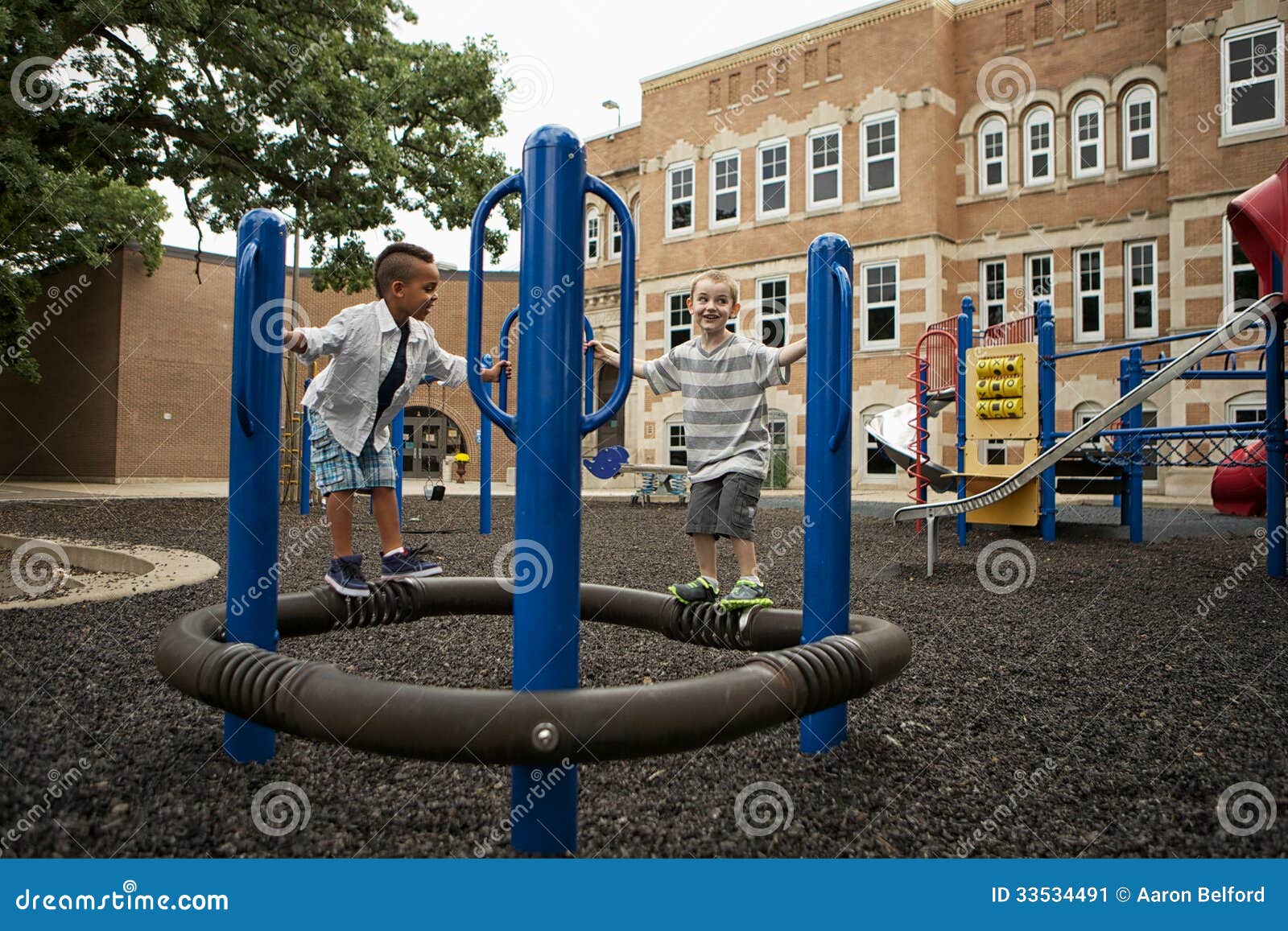 Boys Playing on a Playground Stock Image - Image of mixed, ethnicity ...