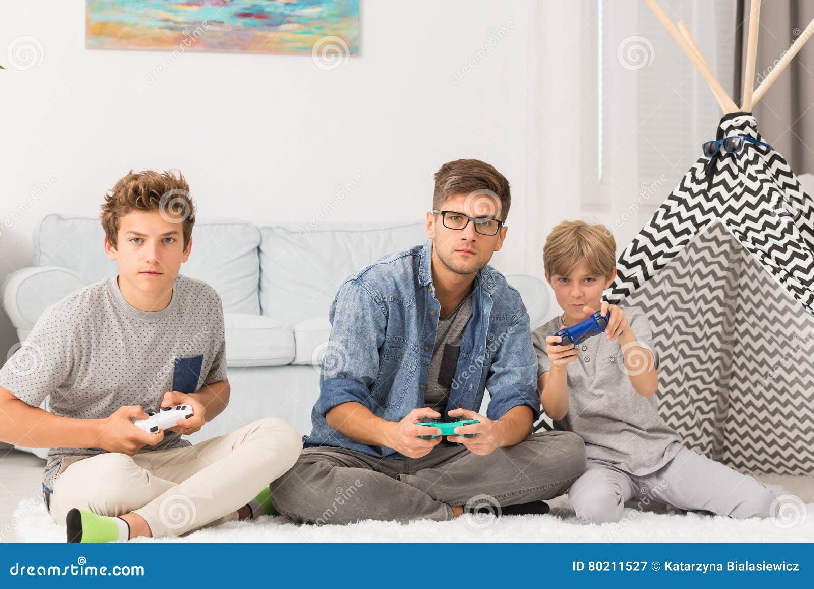 Boys playing video games stock image. Image of play, controllers - 80211527