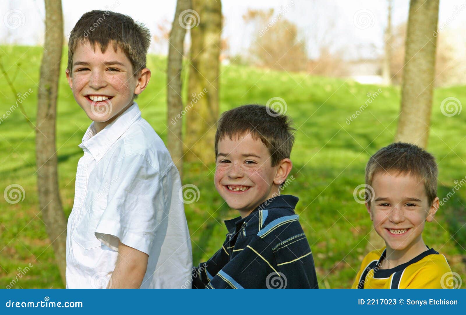 Boys in a Row stock image. Image of brothers, american - 2217023