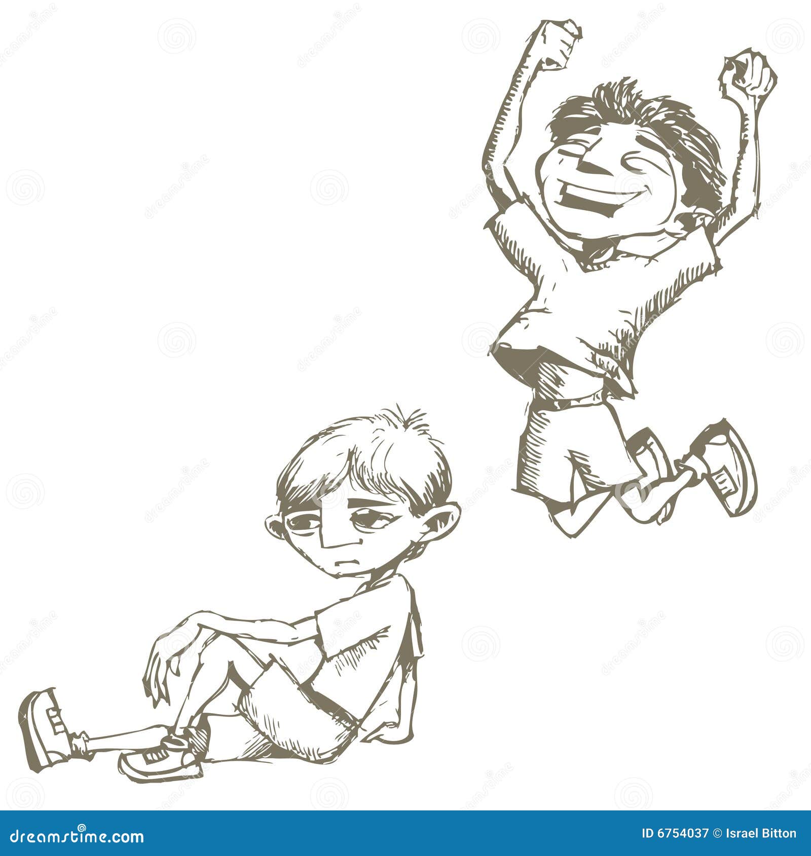 Boys Sketches stock illustration. Illustration of young - 6754037