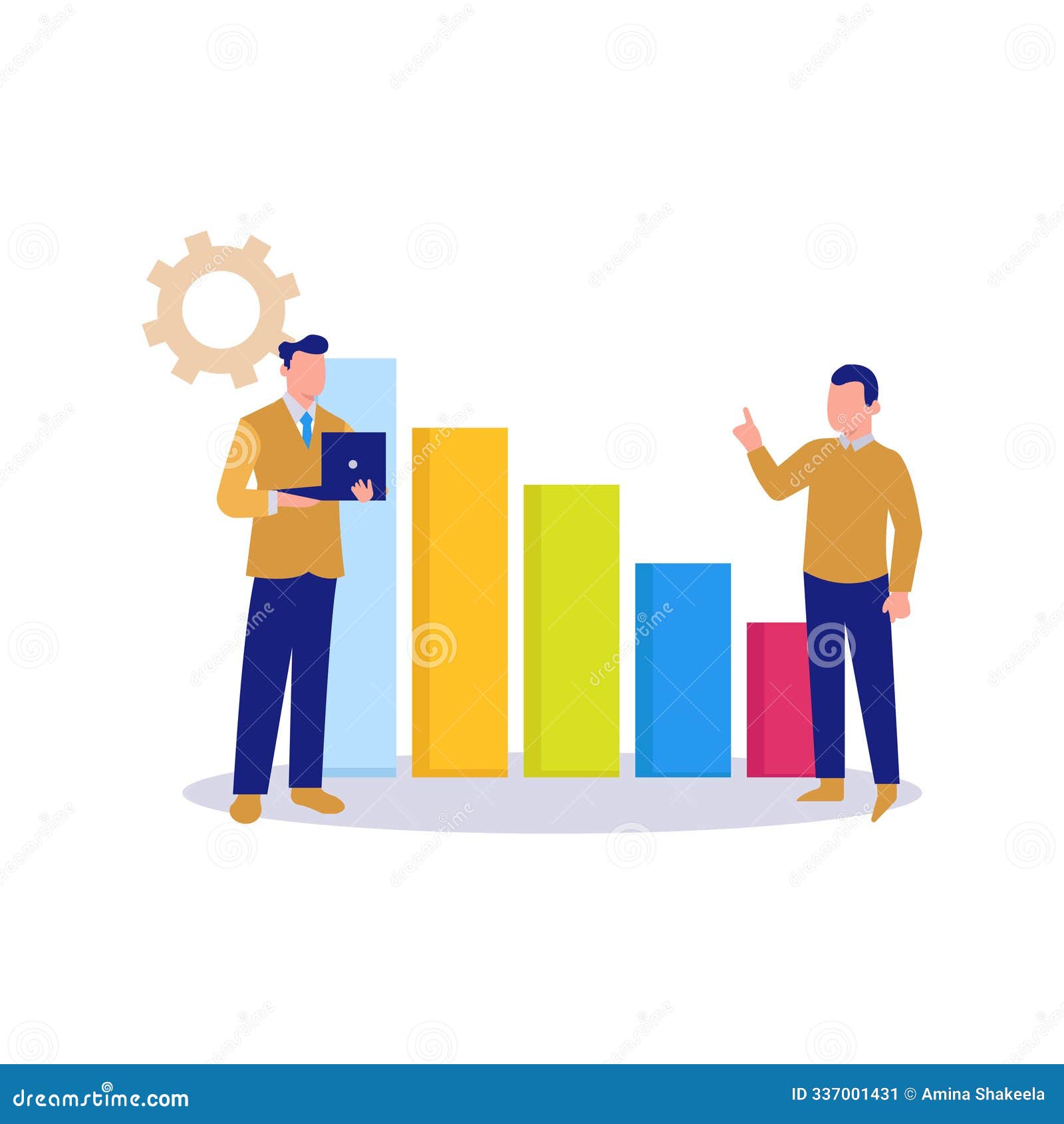 The Boys are Talking about Business Graphs Stock Illustration ...