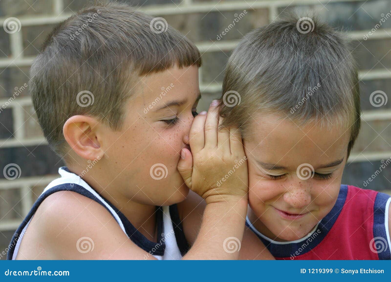 Boys Telling Secrets Stock Image | CartoonDealer.com #1219399