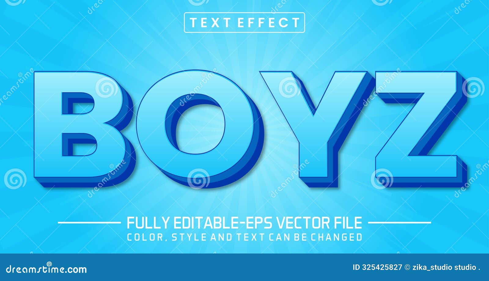 Boys Text Editable Style Effect Stock Vector - Illustration of editable ...